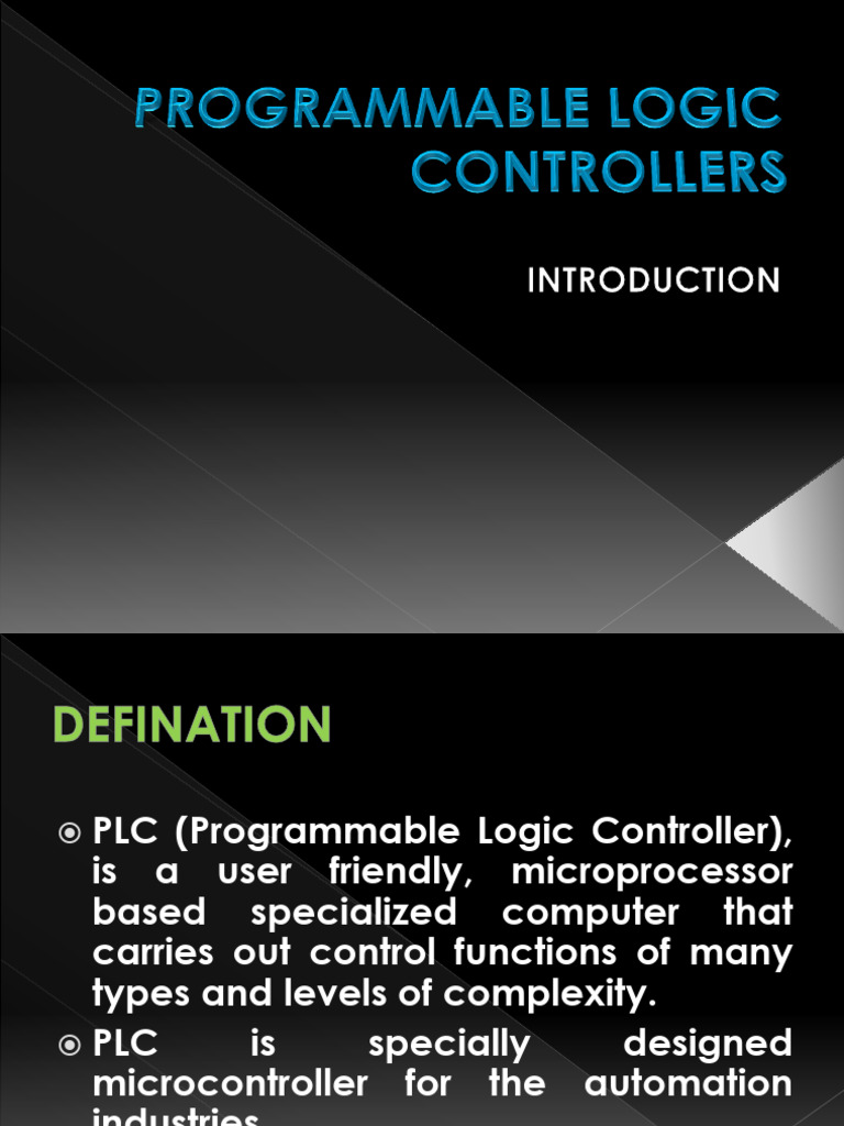 PLC Chapter 1 | PDF | Programmable Logic Controller | Computer Science