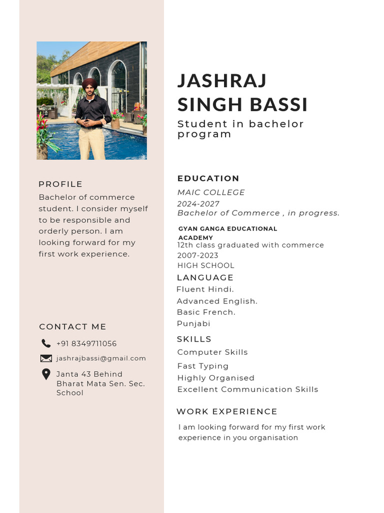 Jashraj Singh Bassi, CV | PDF