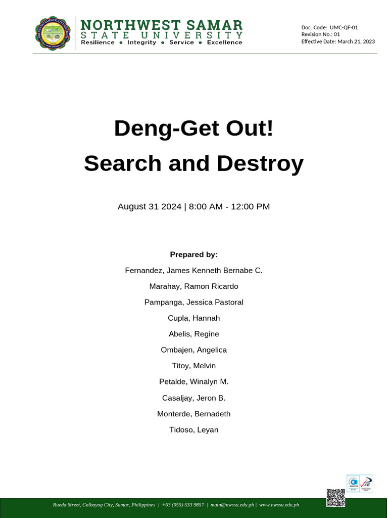 Fernandex Act Report | PDF | Immunology | Public Health