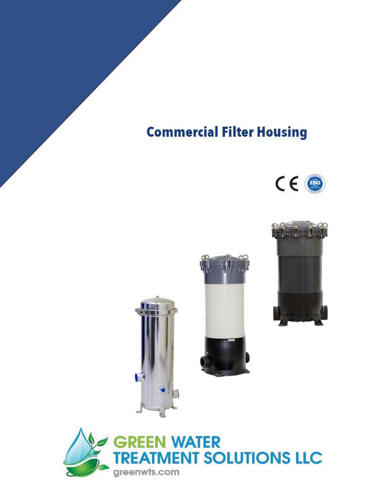Cartridge & Bag Filter Housing Green Water Brochure | PDF | Fibre ...