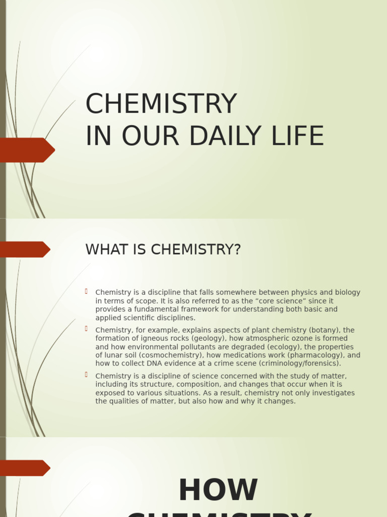 Chemistry in Daily Life | PDF | Chemistry | Textiles