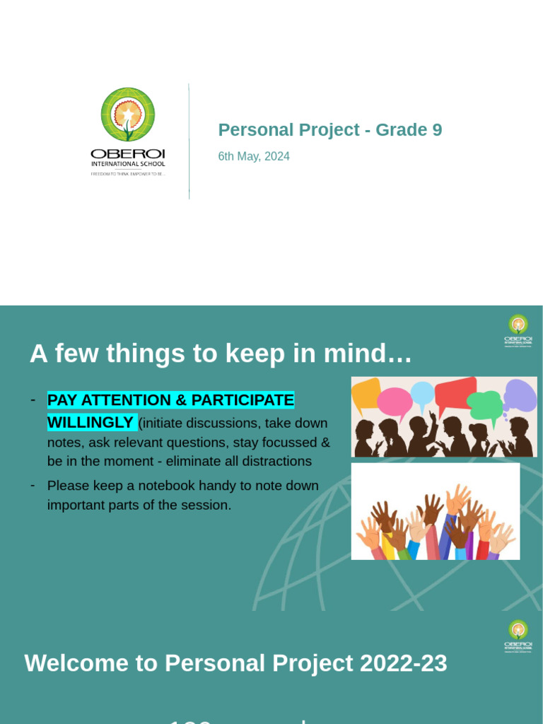 Grade 9 Personal Project Guide | PDF | Learning | Cognitive Psychology