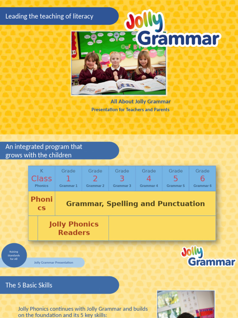 Jolly Grammar Overview for Educators | PDF | Phonics | Verb