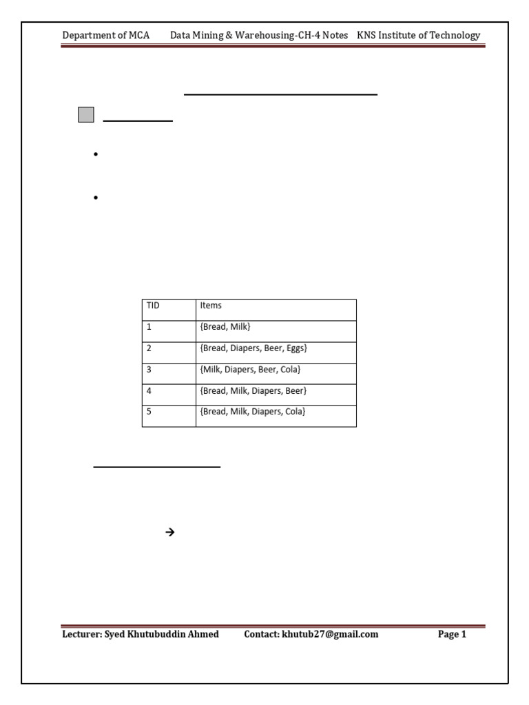 Association Analysis | PDF | Theoretical Computer Science | Algorithms