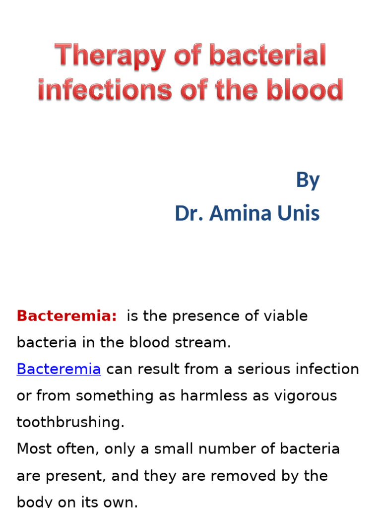 1. therapy of bacterial infection of the blood 2019 | PDF | Penicillin ...