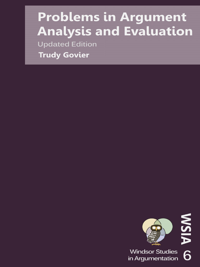 Problems in Argument Analysis and Evaluation (Govier 1987) | PDF ...