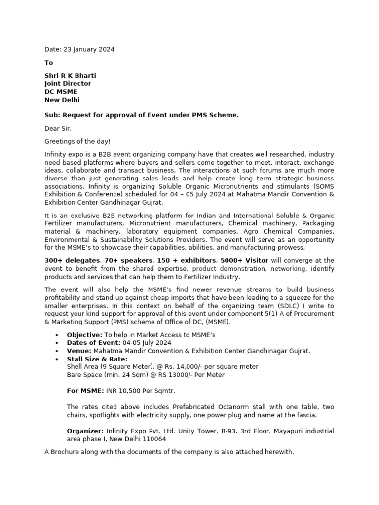 Letter to MSME | PDF | Business | Economies