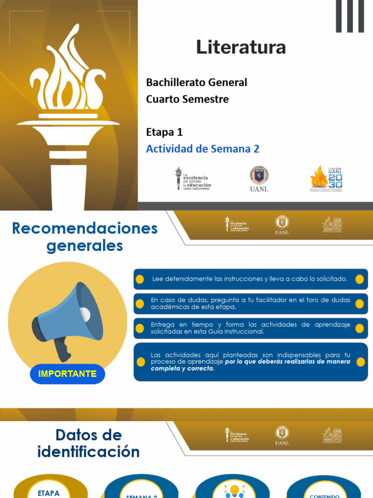 Actividades de Literatura - Cuarto Semestre | PDF