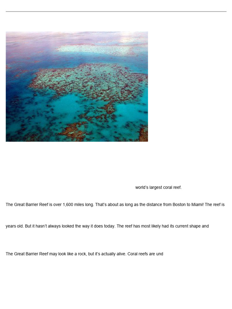 Great Barrier Reef: Biodiversity and Threats | PDF | Coral Reef | Whales