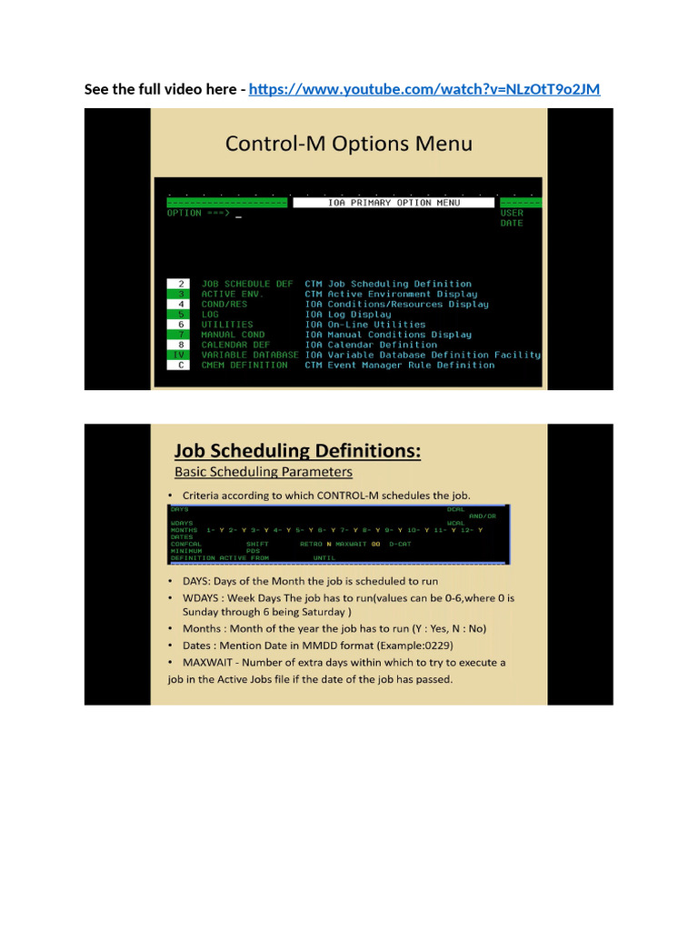 Mainframe Control-M | PDF
