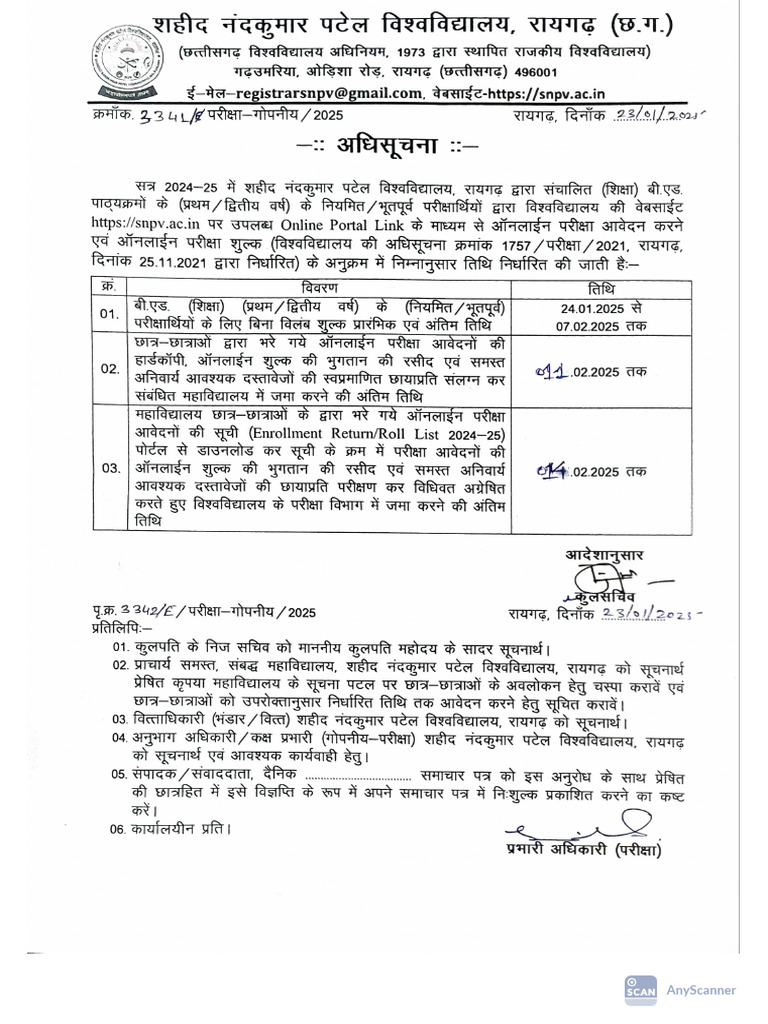SNPV Bed Examination Form | PDF