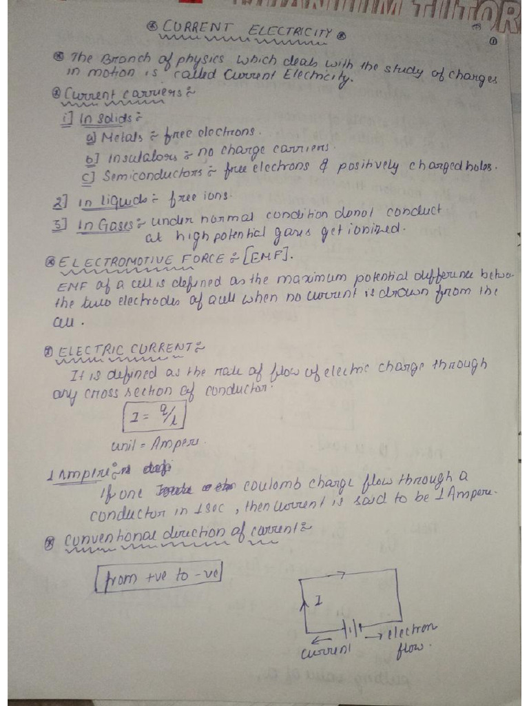 Ch3 Current Electricity | PDF