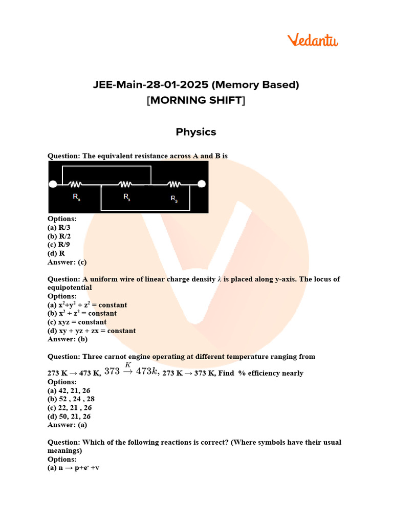 JEE Main 2025 Physics Questions | PDF | Viscosity | Refractive Index
