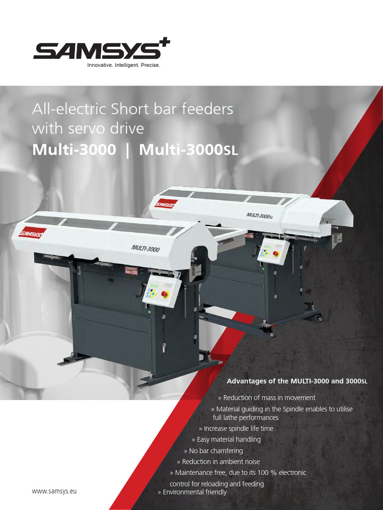 Multi-3000 Short Bar Feeders Overview | PDF | Manufactured Goods