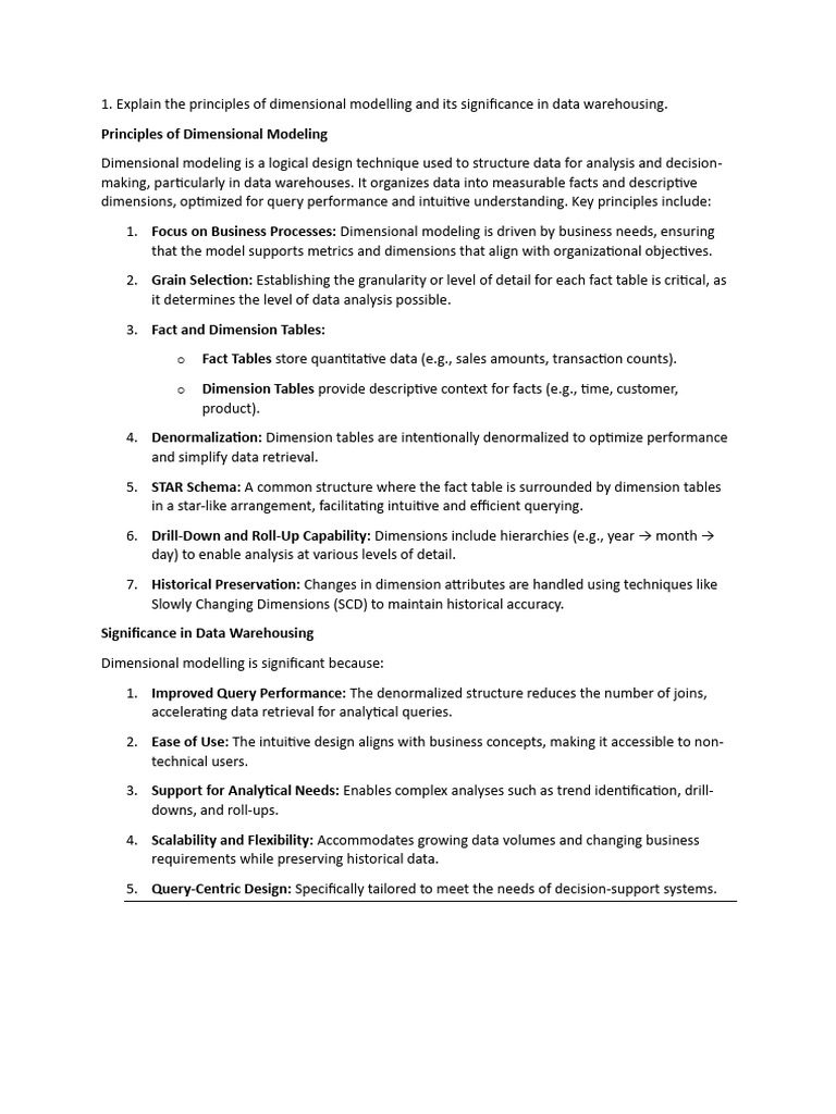 1 | PDF | Data Warehouse | Relational Database