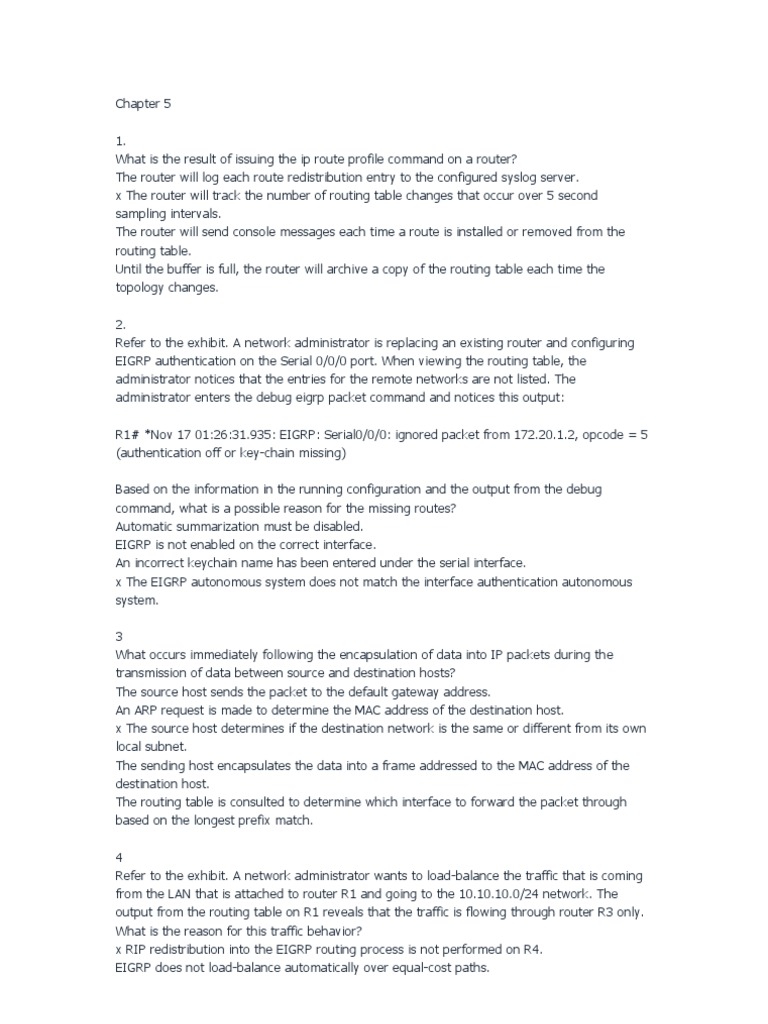 Tshoot 5 | PDF | Router (Computing) | Routing