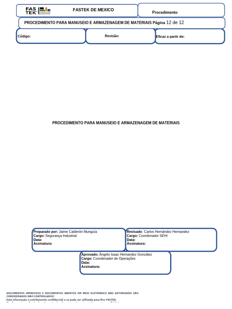 Manuseio e Armazenagem de Materiais FASTEK | PDF | Armazém | Empilhadeira