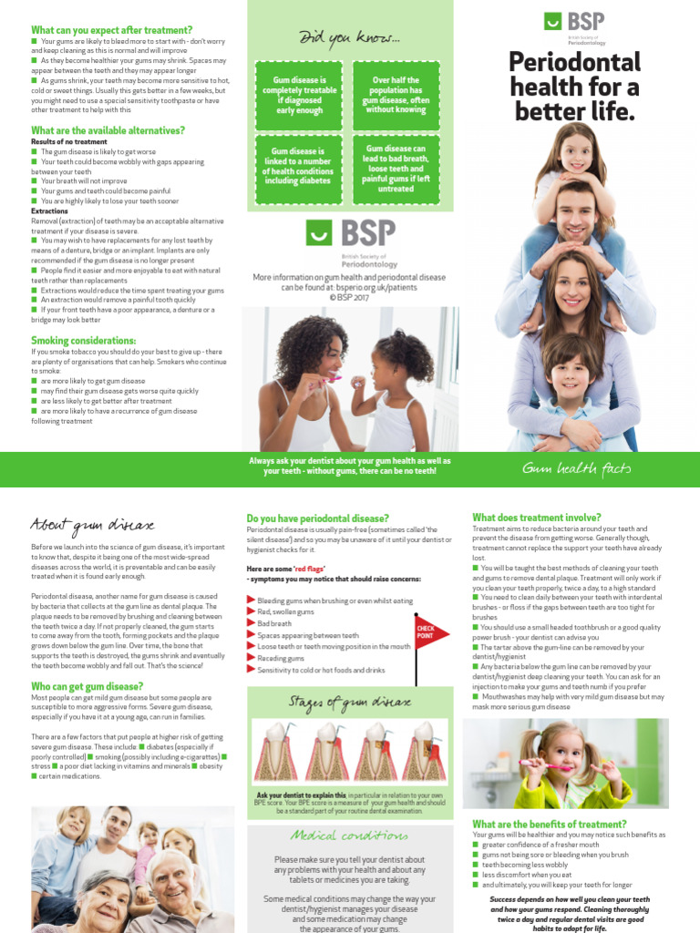 BSP - Gum Disease - Patient Information | PDF | Periodontology | Dentistry
