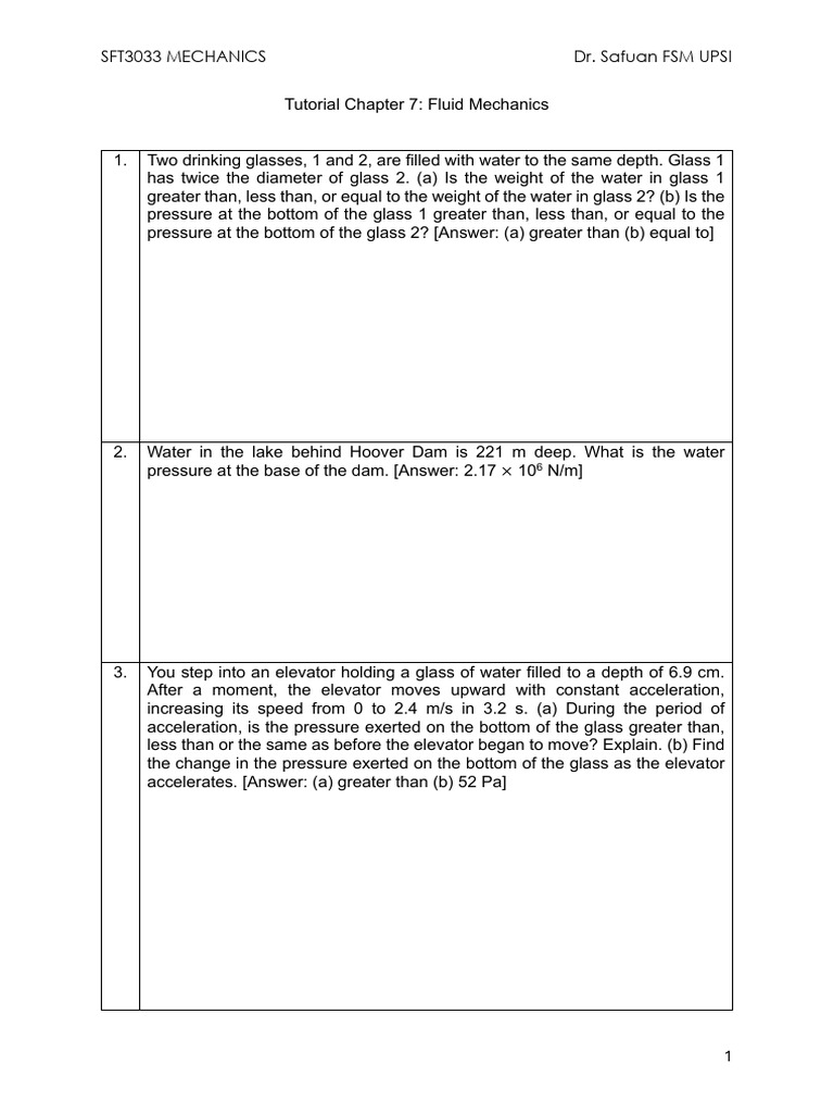 Tutorial Chapter 7 Question | PDF