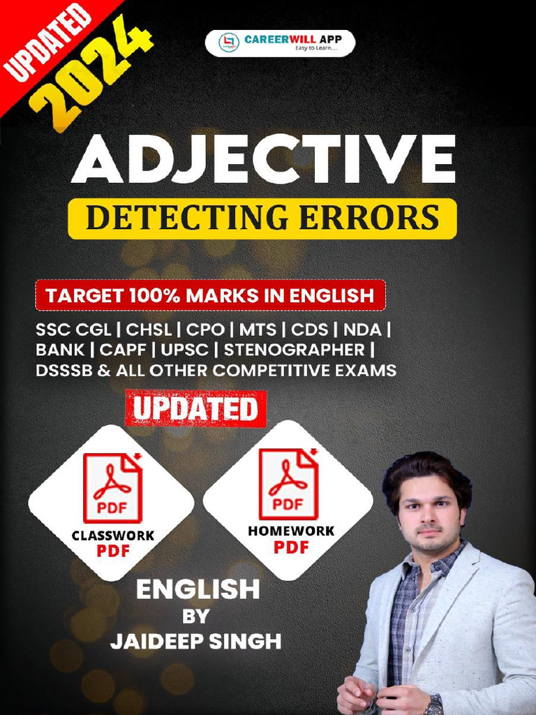 2024 Adjective Errors (1) | PDF