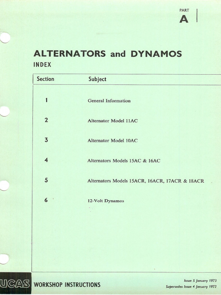 Lucas Manual A1-5 | PDF