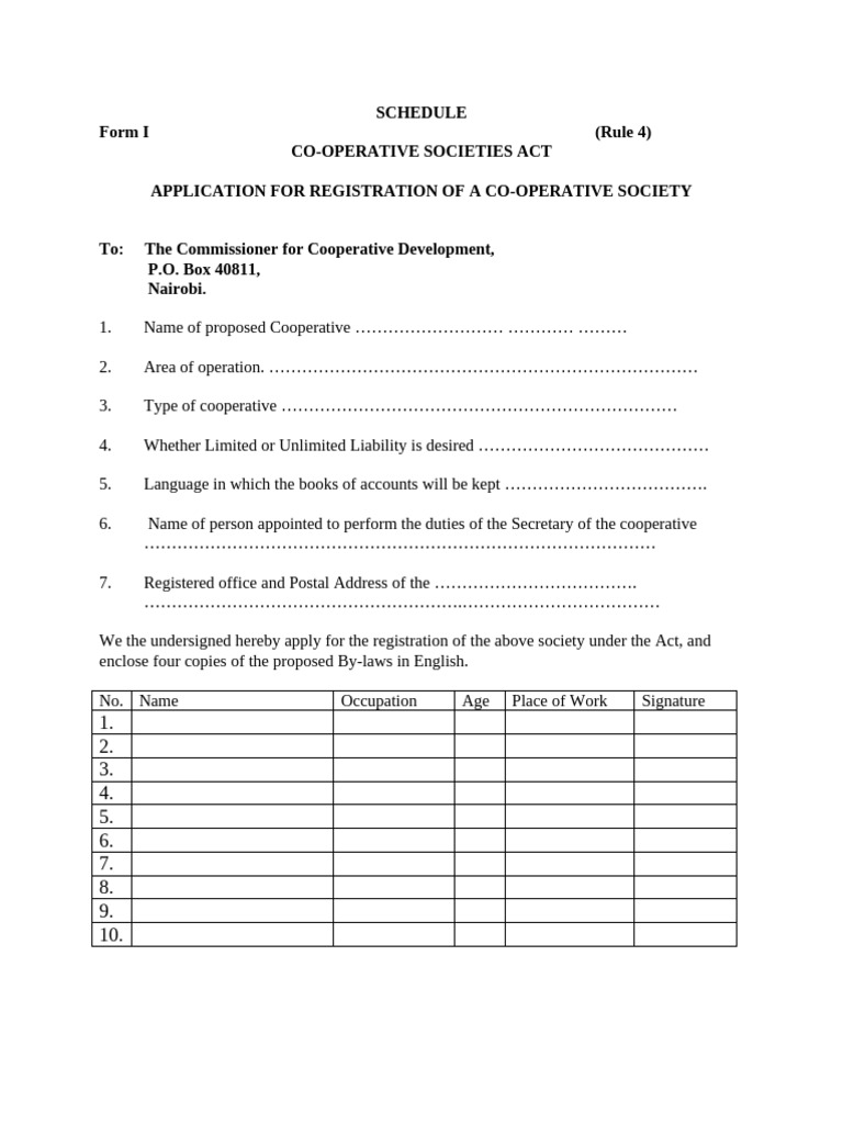 Application For Registration Form1 | PDF