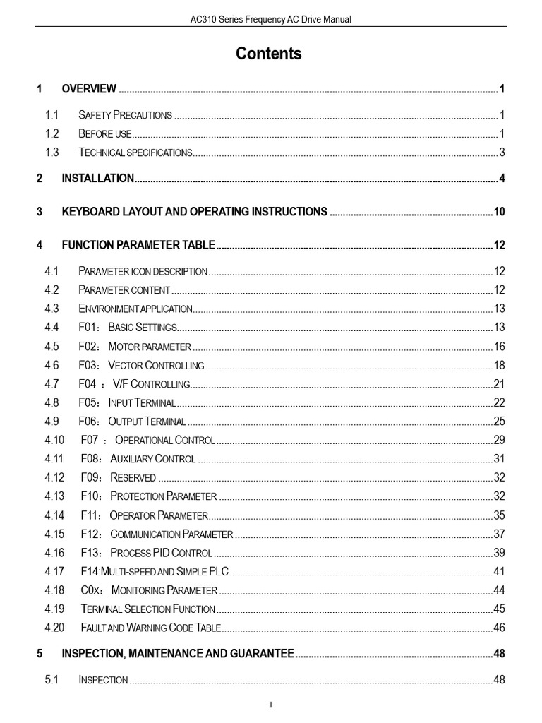Ac310 Ac Drive Manual Simplified Version | PDF | Mains Electricity ...