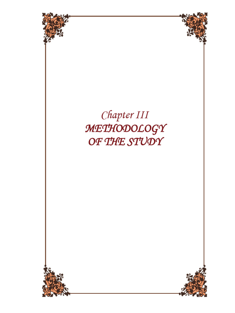 07 - Chapter 3 Methodology of Study | PDF | Quantitative Research ...
