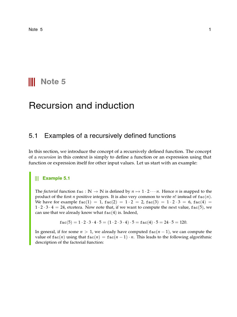 05 Recursionandinduction | PDF | Function (Mathematics) | Theorem