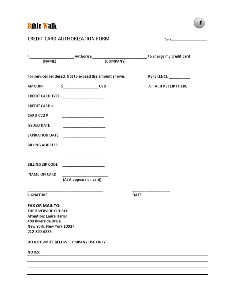 Credit Card Authorization Form | PDF | Business | Finance & Money ...