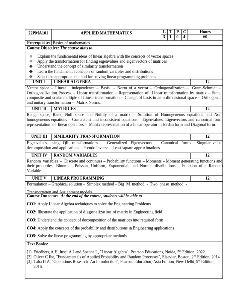 2022 M.E - EST Syllabus (27.4.2023) | PDF | Eigenvalues And ...