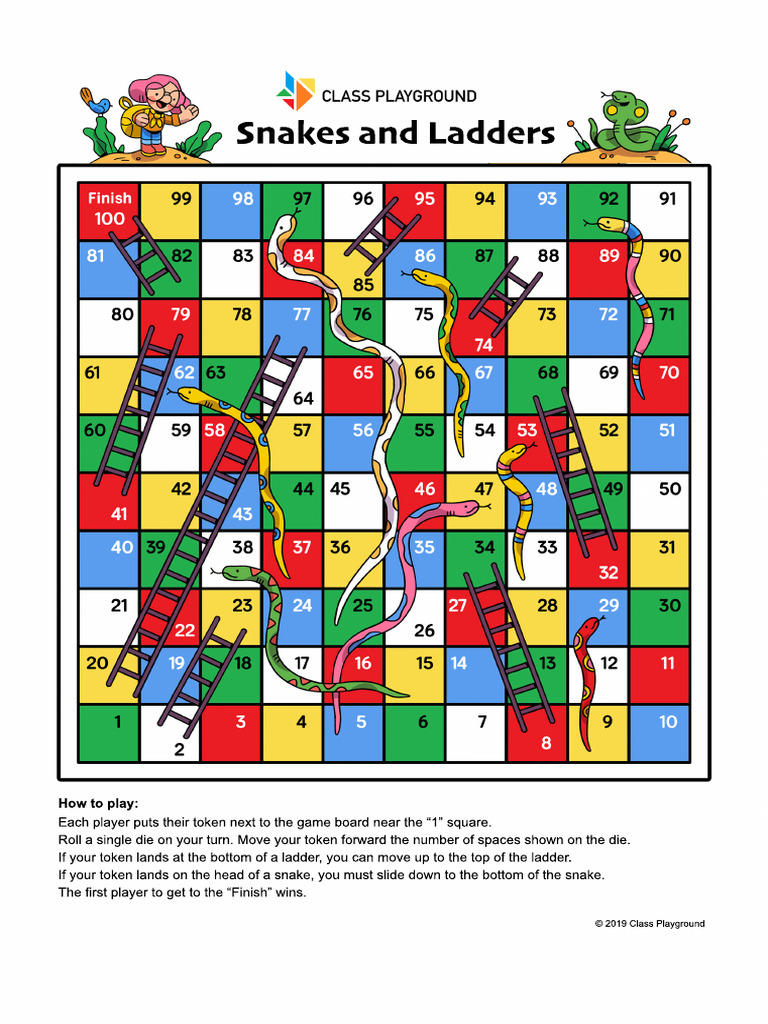 Snakes and Ladders A42 | PDF