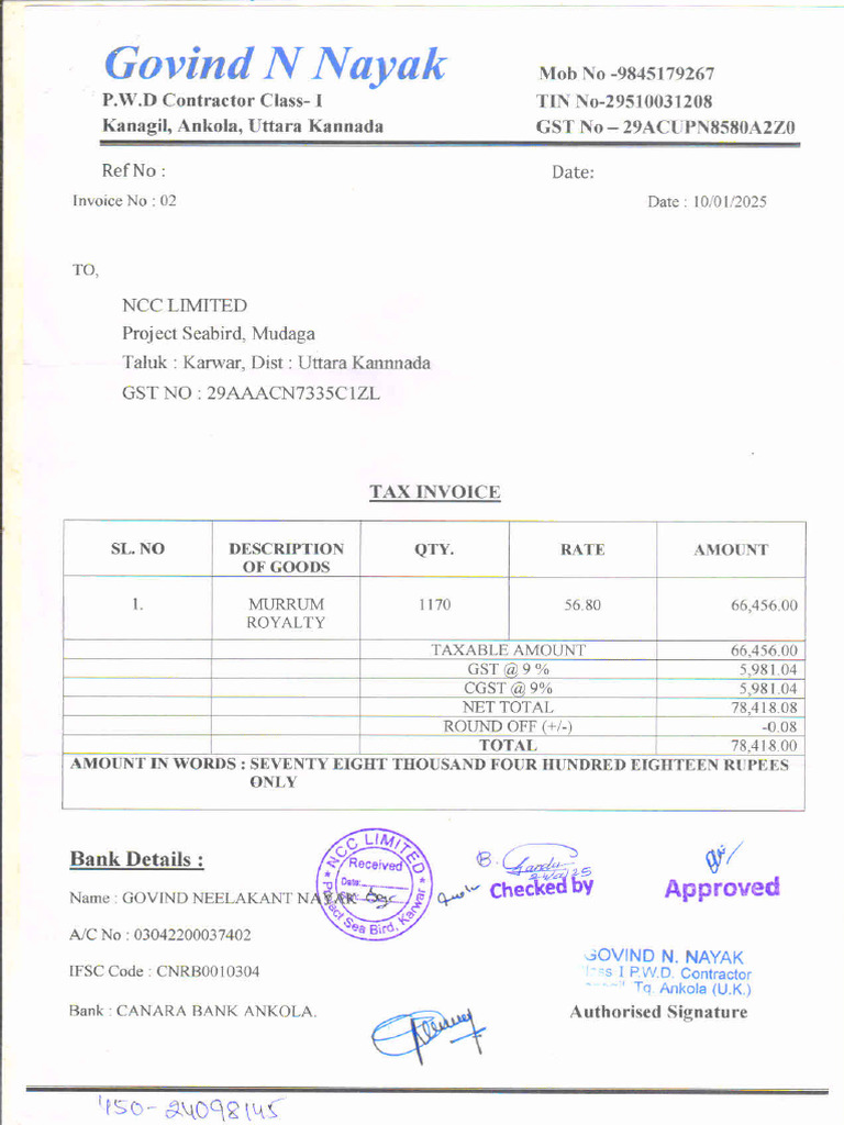 Govind N Naik Royalty | PDF