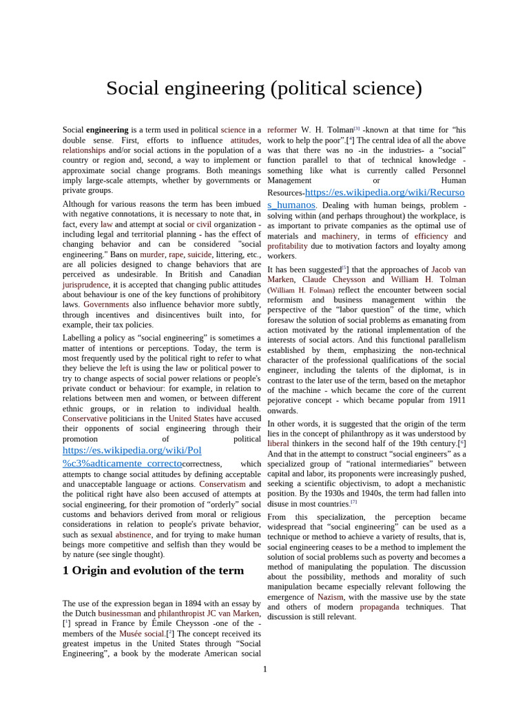 Social Engineering (Political Science) | PDF | Propaganda | Attitude ...