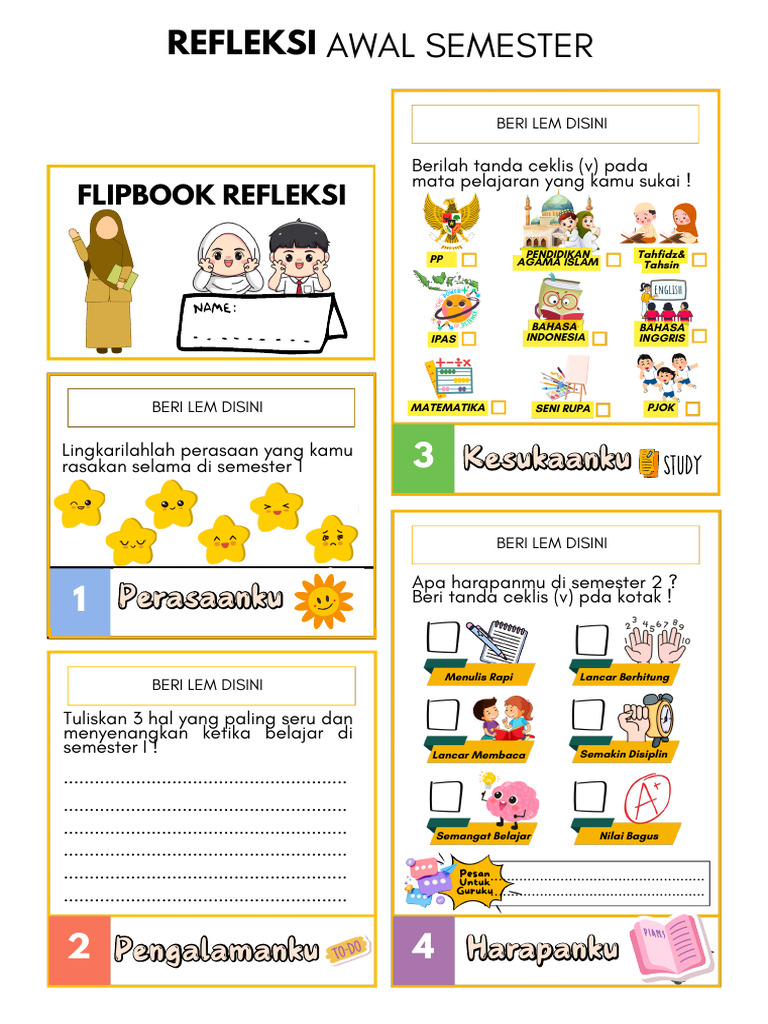 Refleksi Perasaan Semester 1 Siswa | PDF