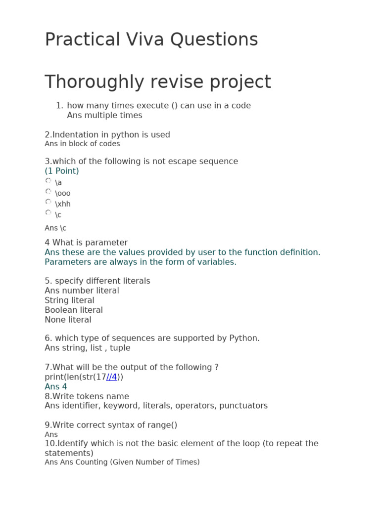 Viva For Computer Science Class 12 Pdf Parameter Computer Programming Relational Model