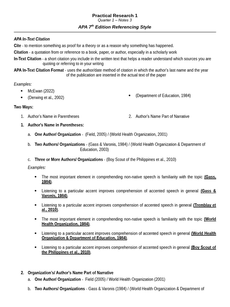 Q1_N4_APA 7th Edition Referencing Style | PDF | Citation | American ...