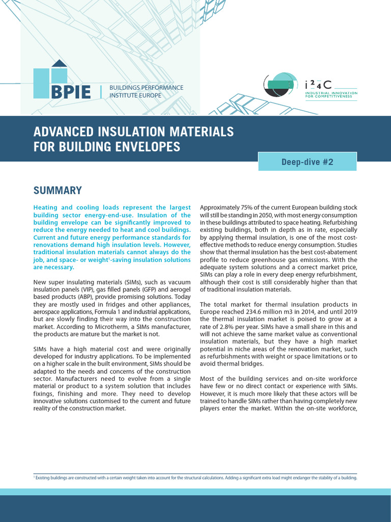 Advanced Insulation Materials Overview | PDF | Building Insulation ...