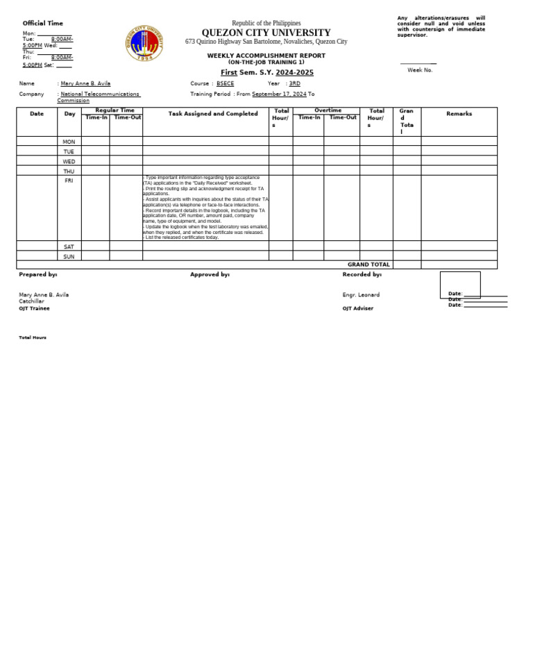 Weekly Progress Reports Compilations 3 | PDF