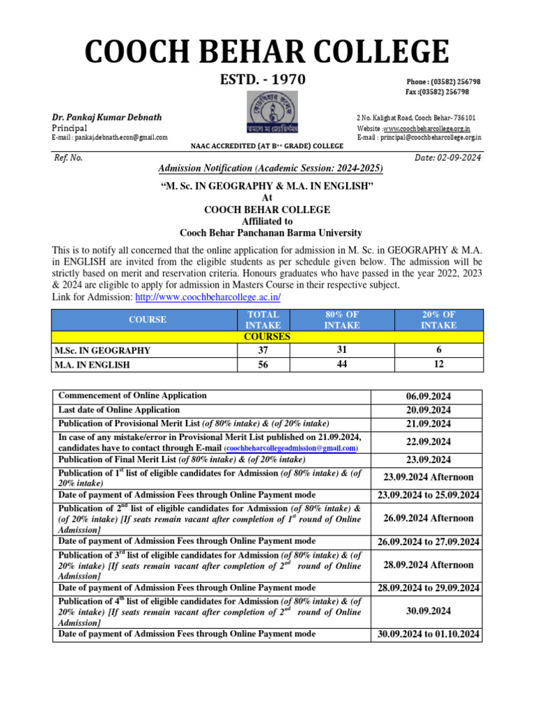 Fees CBCC 45538.5227736111 | PDF | Academia | Educational Stages