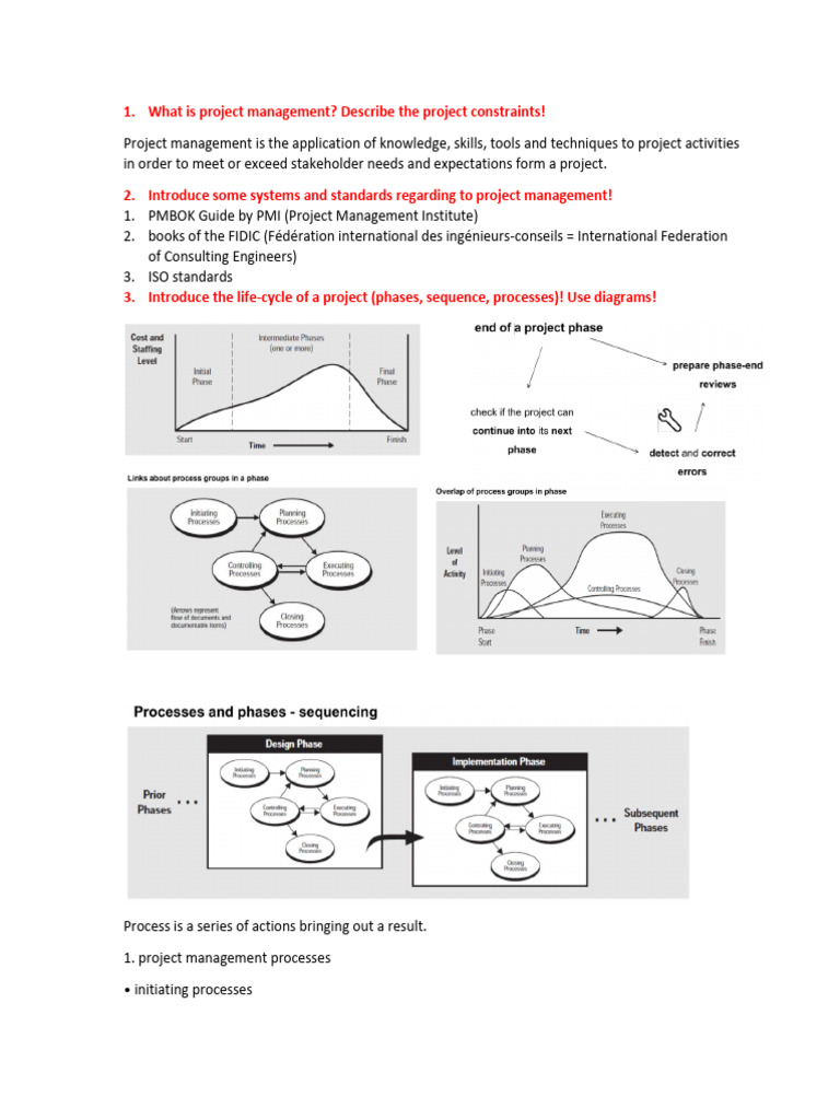 Project Management Questions | PDF | Project Management | Business
