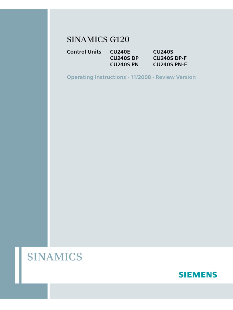sinamics_g120_cu240e | PDF | Parameter (Computer Programming) | Power Inverter