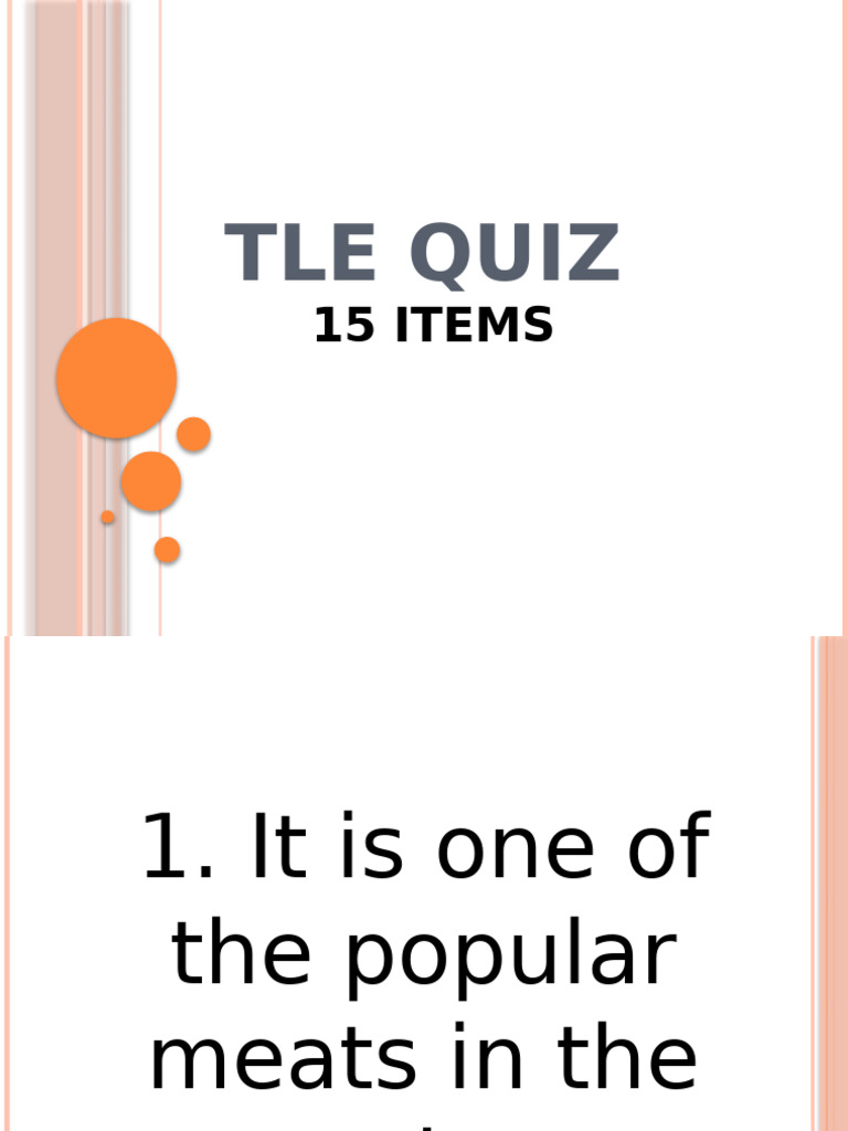 Tle Quiz | PDF