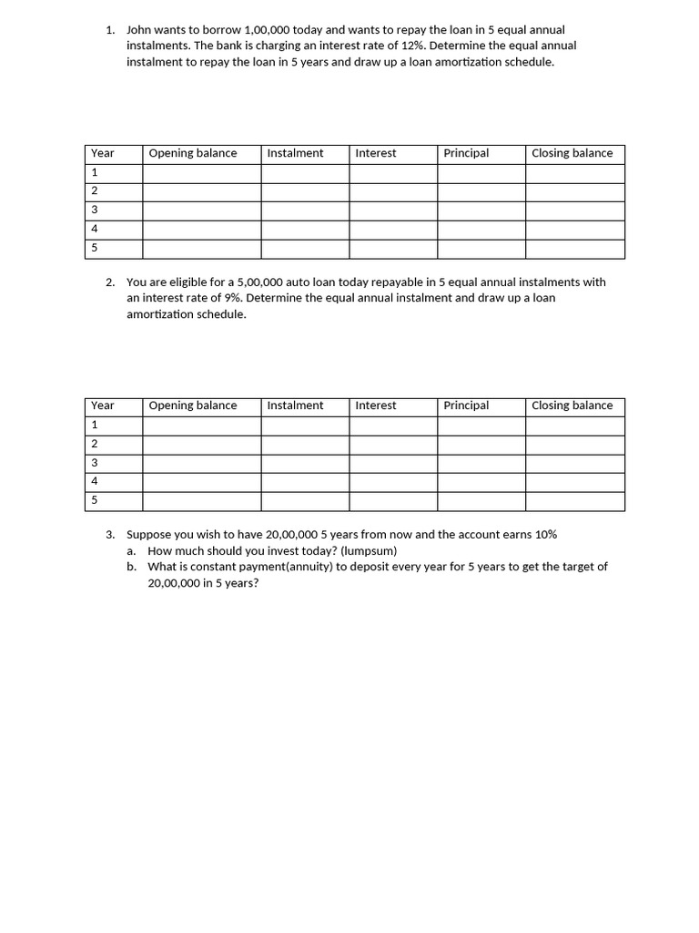 Session 5 Loan Amortization and Sinking Fund | PDF