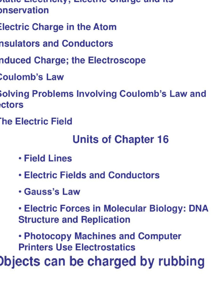 1 Electric Charges and Fields 2d | PDF