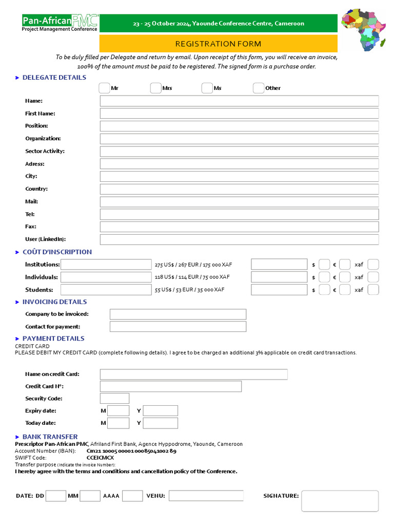EN - 5th Edition - 01 Registration Form | PDF