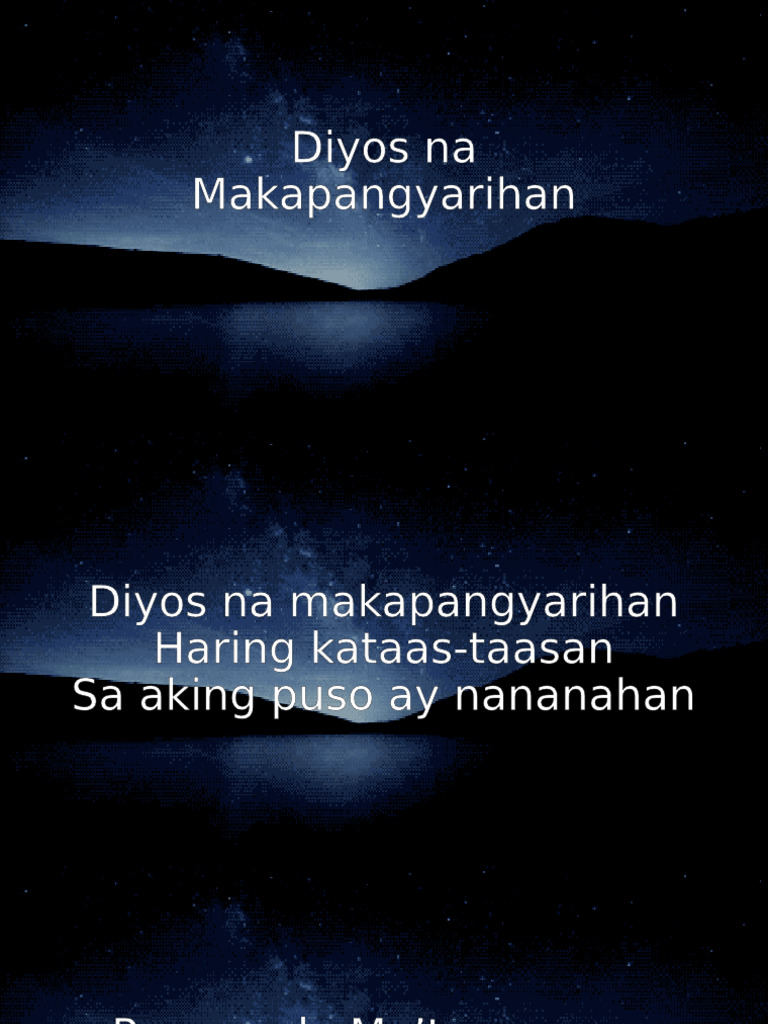 Diyos Na Makapangyarihan | PDF