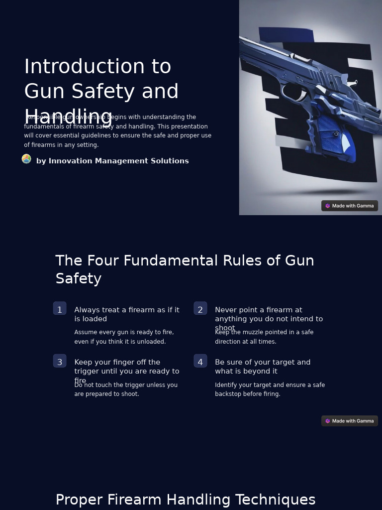 Introduction to Gun Safety and Handling | PDF | Situation Awareness ...