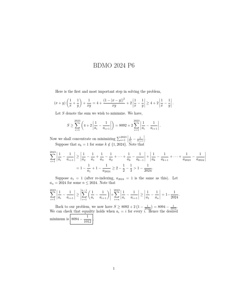 BDMO 2024 P6 Problem Solution | PDF