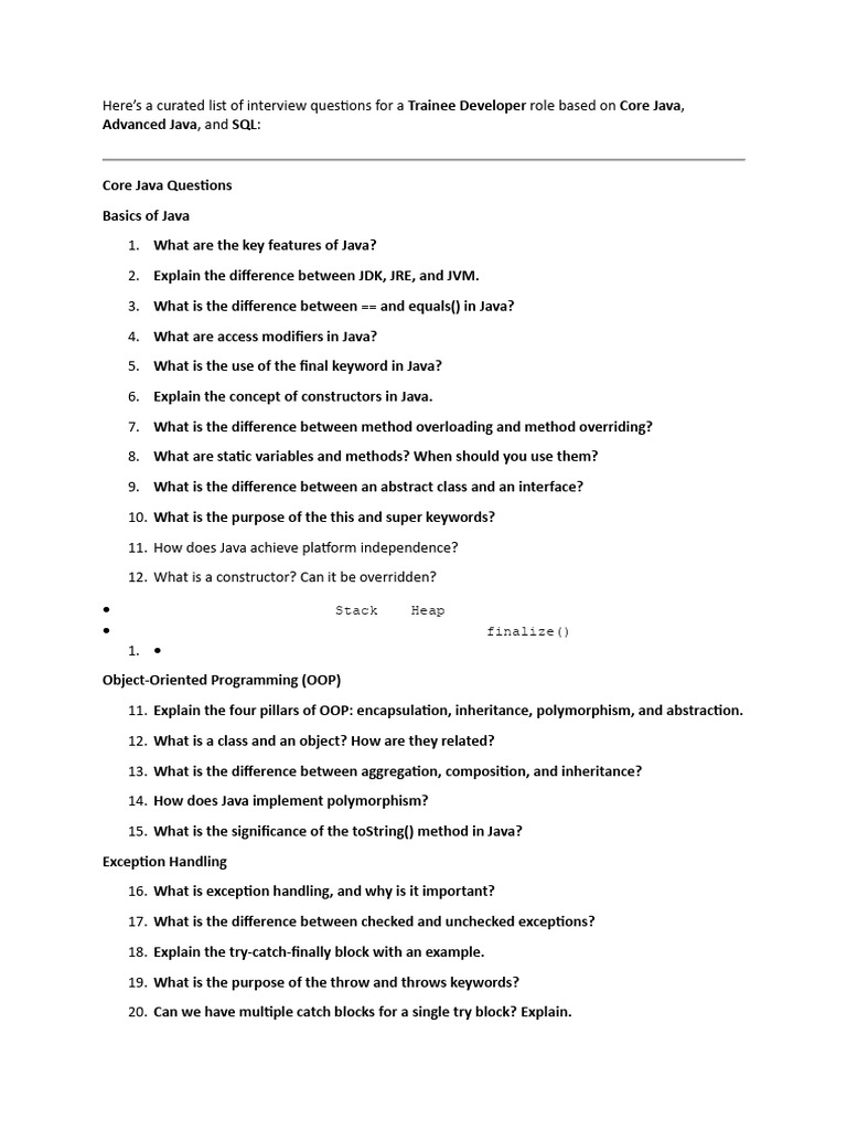 Trainee developer | PDF | Method (Computer Programming) | String ... Trainee developer | PDF | Method (Computer Programming) | String ...